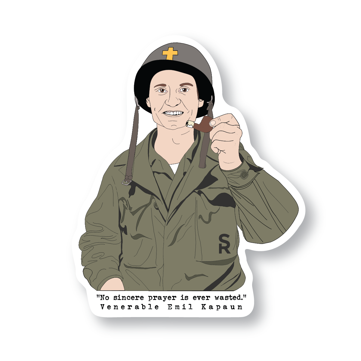 Venerable Fr. Kapaun Sticker | Sock Religious | Catholic Gifts: Saint ...