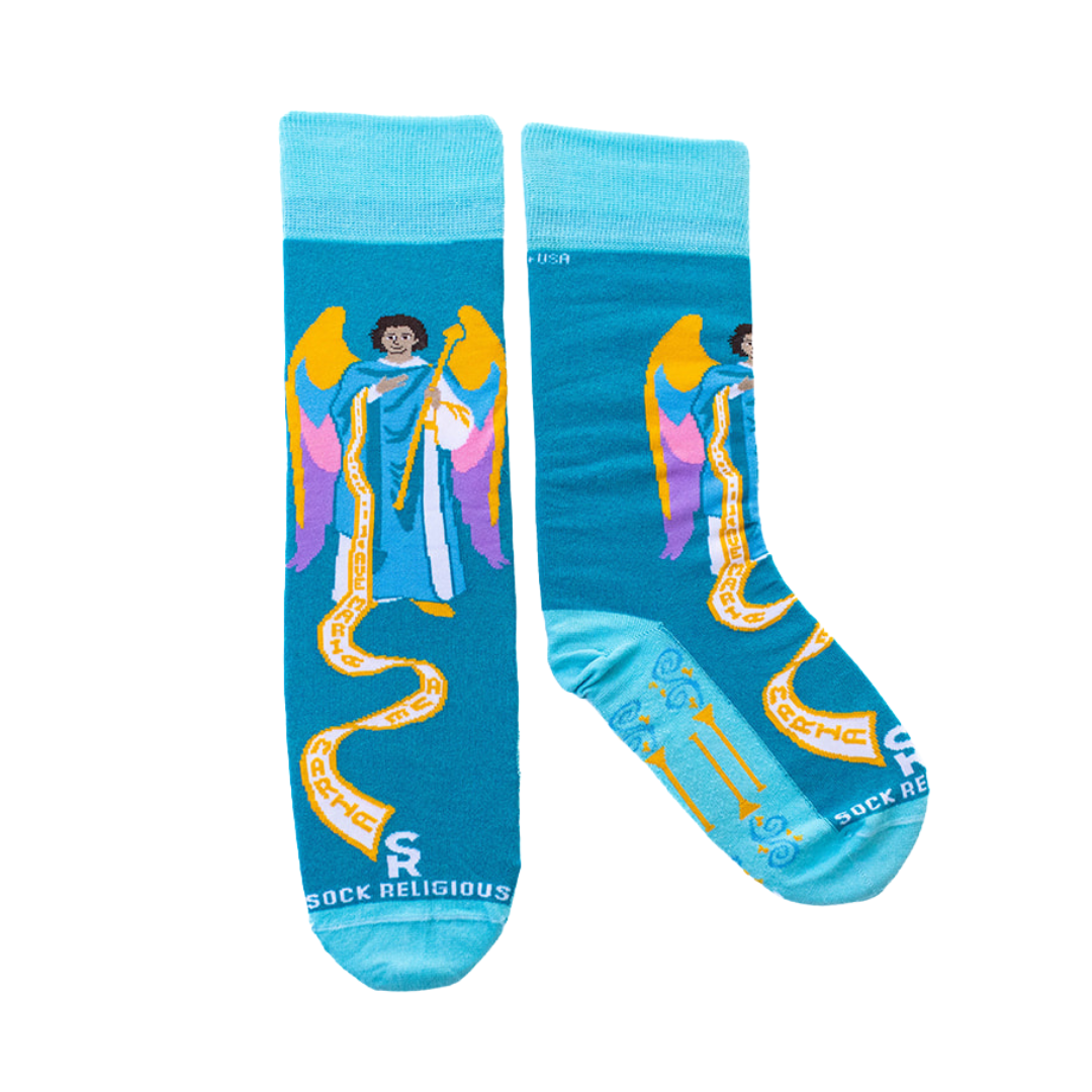 St. Gabriel Adult Socks | Sock Religious | Catholic Gifts: Saint Socks ...