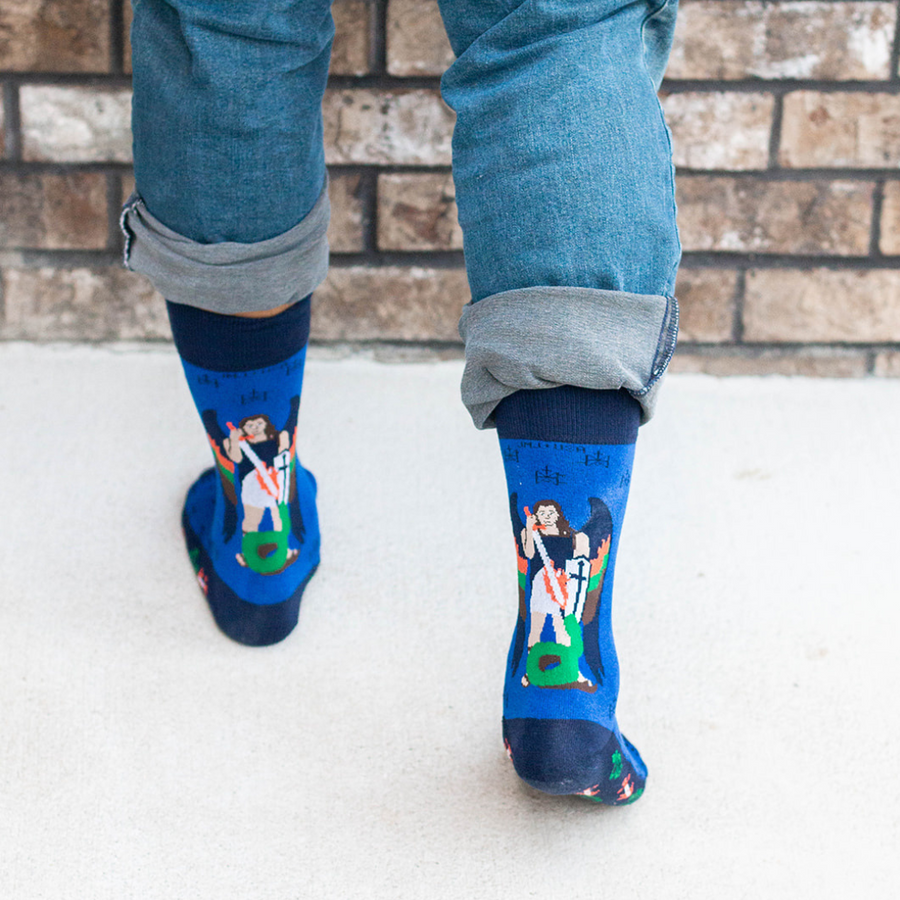 St. Michael the Archangel Adult Socks | Sock Religious | Catholic Gifts ...
