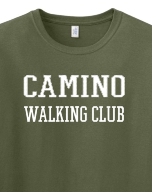 Camino Walking Club Adult T-Shirt | Sock Religious | Catholic Gifts ...