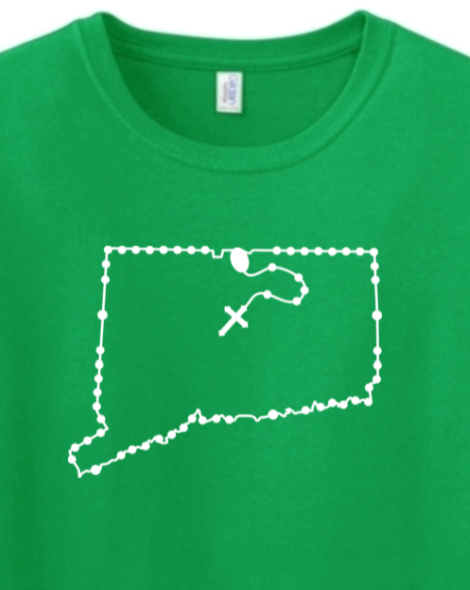 Connecticut Catholic Rosary Adult T-shirt | Sock Religious | Catholic ...