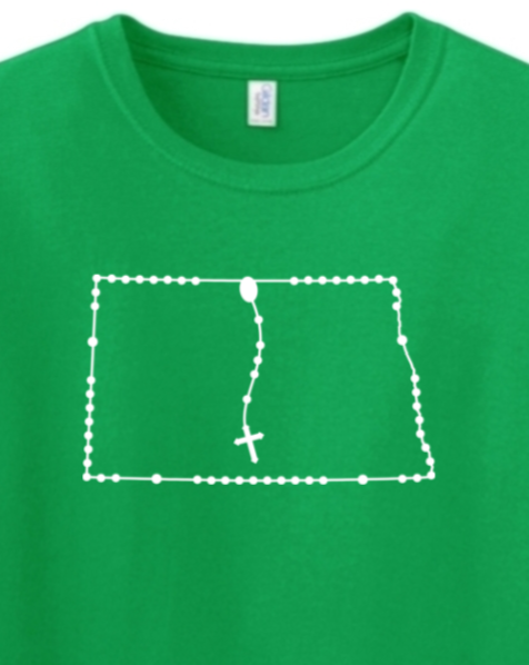 North Dakota Catholic Rosary Adult T-shirt | Sock Religious | Catholic ...
