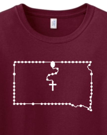 South Dakota Catholic Rosary Adult T-shirt | Sock Religious | Catholic ...