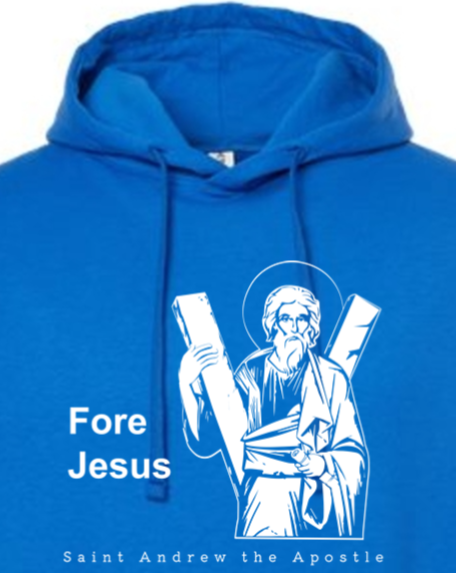 Fore Jesus - St. Andrew the Apostle Hoodie Sweatshirt | Sock Religious ...