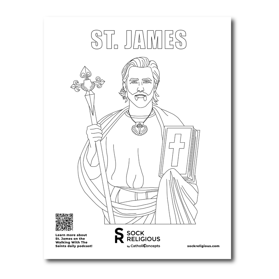 St. James Coloring Page - FREE Digital Download