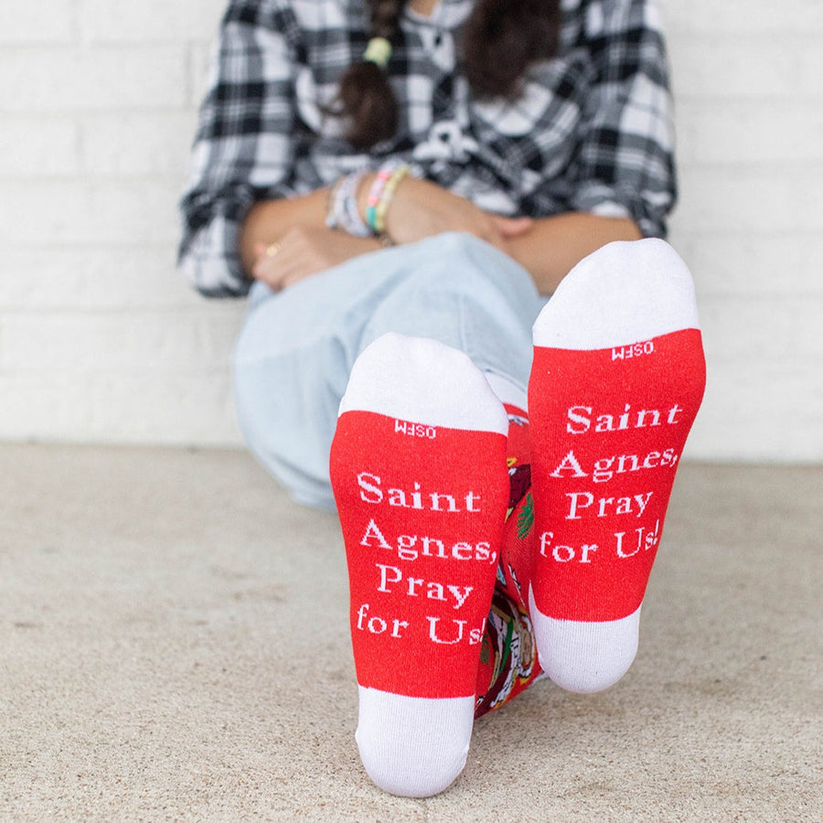 St. Agnes Adult Socks | Sock Religious | Catholic Gifts: Saint Socks, T ...