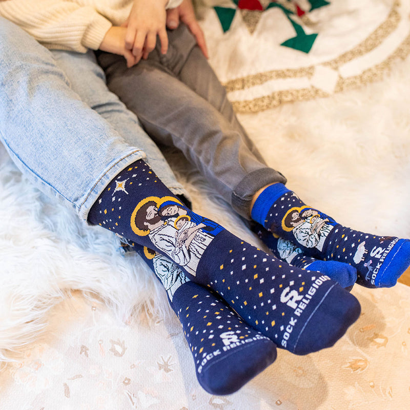 Holy Family Adult XL Socks | Catholic Christmas Gifts & Socks