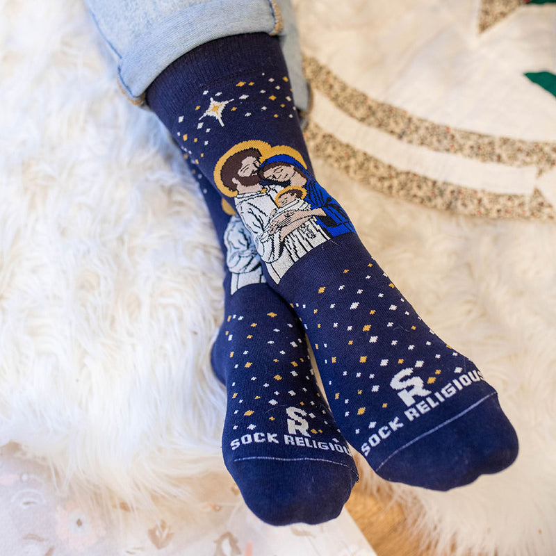 Holy Family Adult XL Socks | Catholic Christmas Gifts & Socks