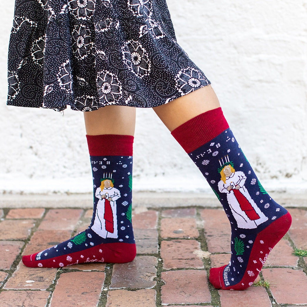 St. Lucy Socks | Sock Religious | Lent Socks , Papal Socks , Pope Socks ...