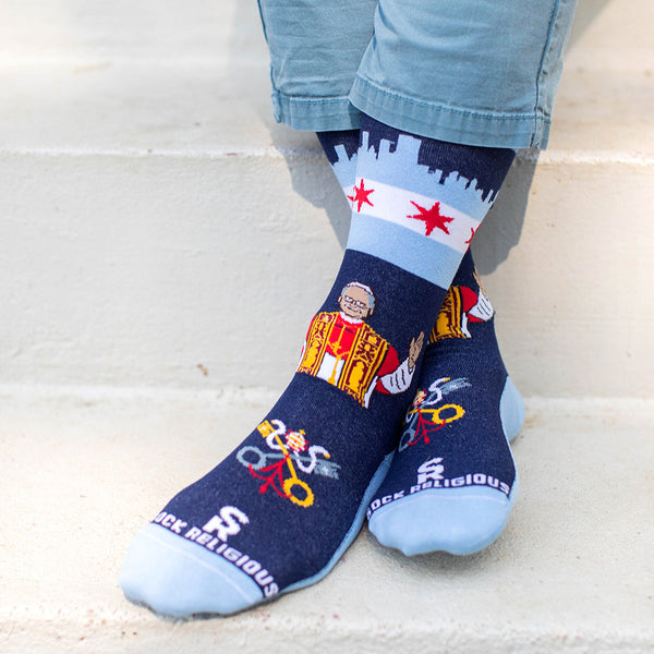 Pope Leo XIV – Chicago Adult Socks | Sock Religious | Catholic Gifts ...