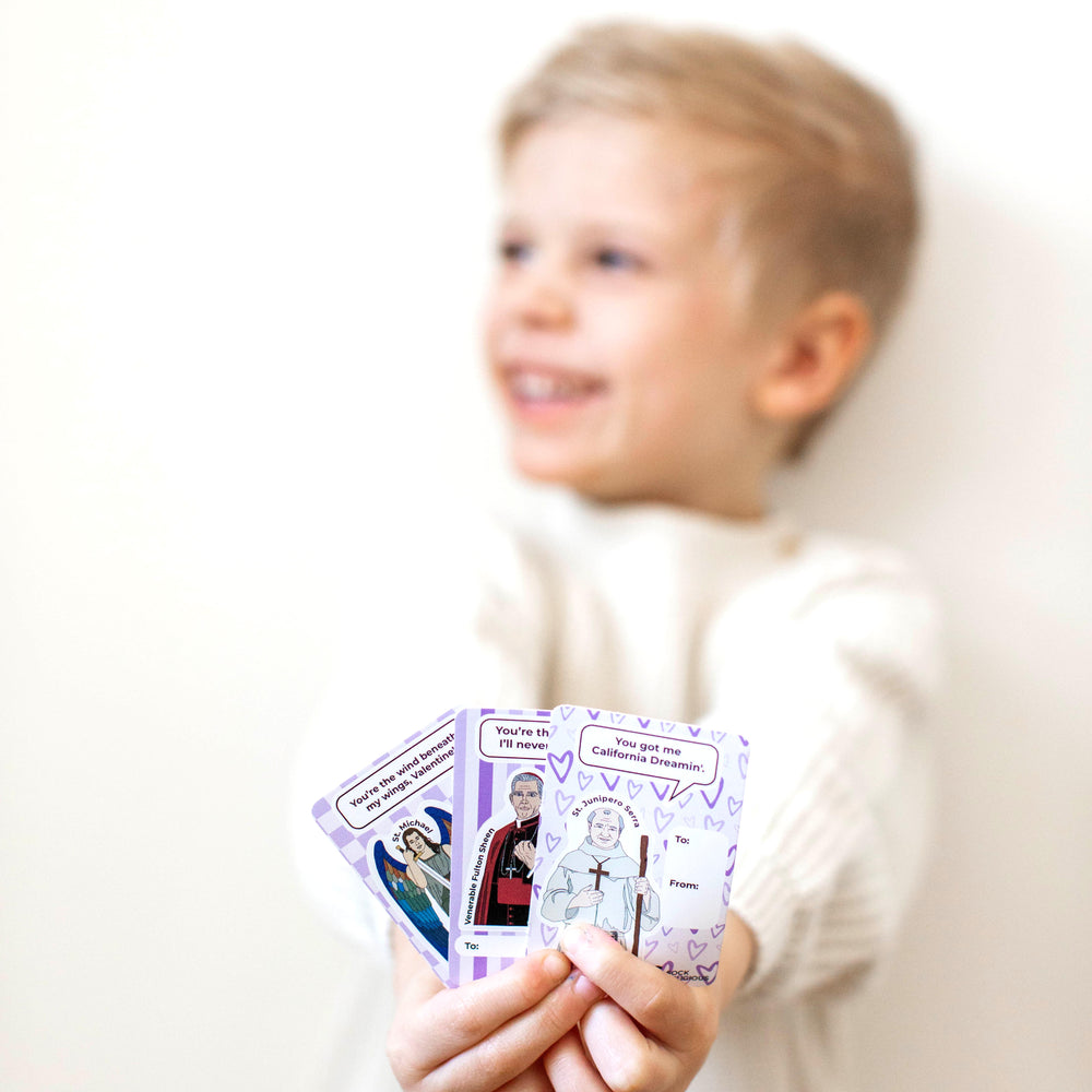 Catholic Valentines Sticker 20-Pack | St. Joseph, St. Gianna and more!