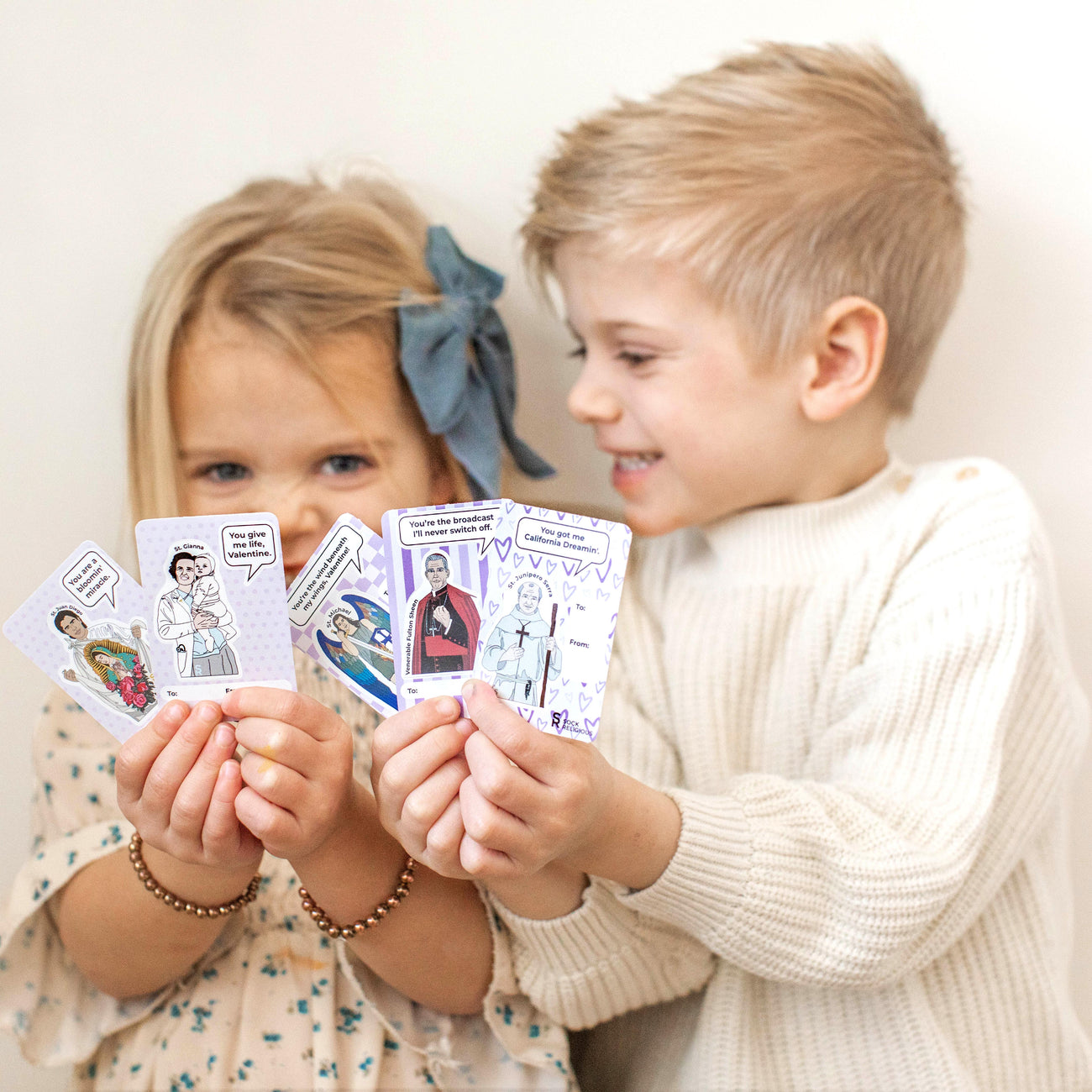 Catholic Valentines Sticker 20-Pack | St. Joseph, St. Gianna and more!