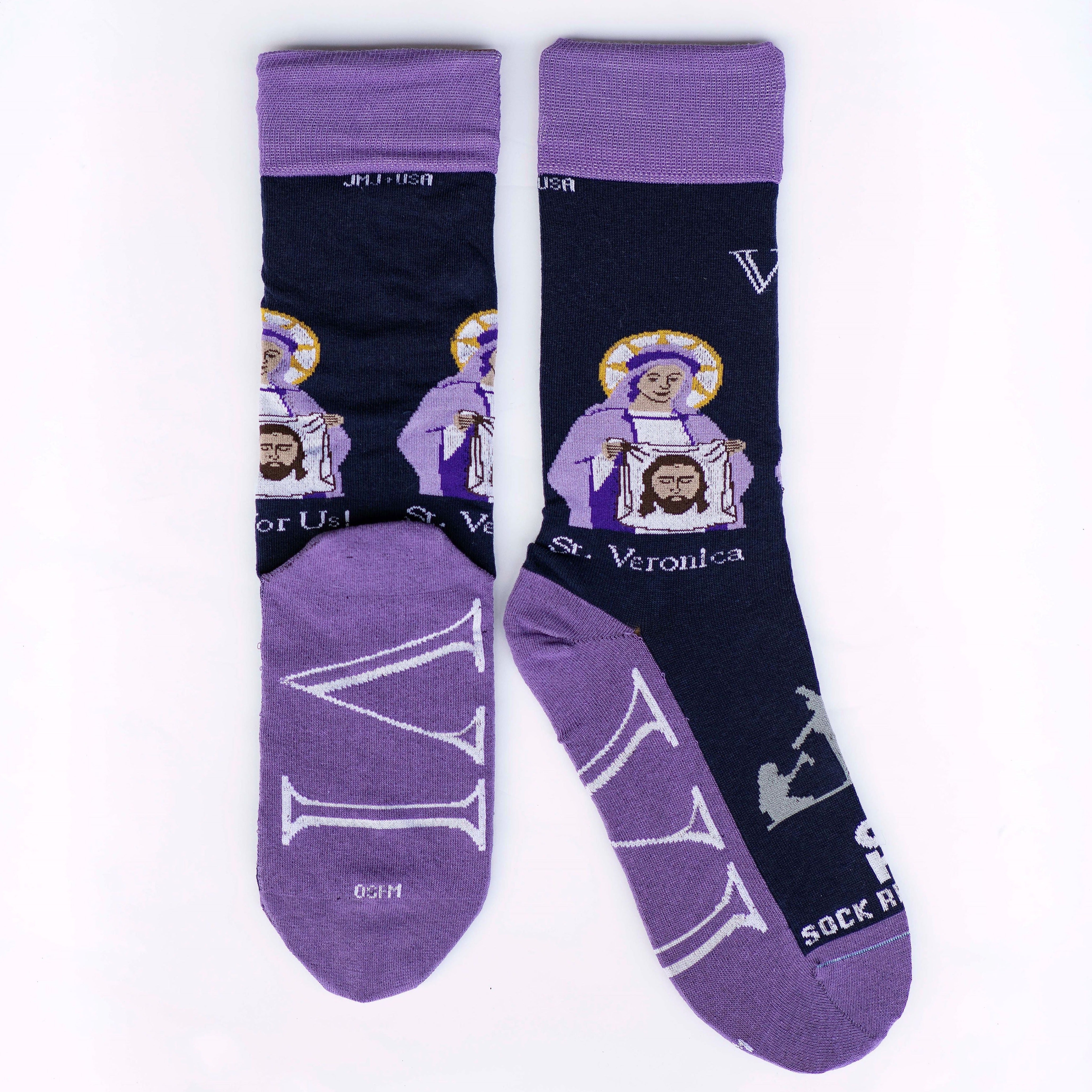 St. Veronica Adult Socks | Sock Religious | Lent Socks , Papal Socks ...