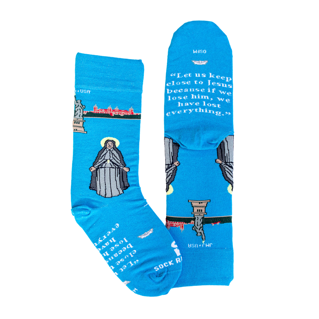 St. Frances Xavier Cabrini Adult Socks | Sock Religious | Saint Socks ...