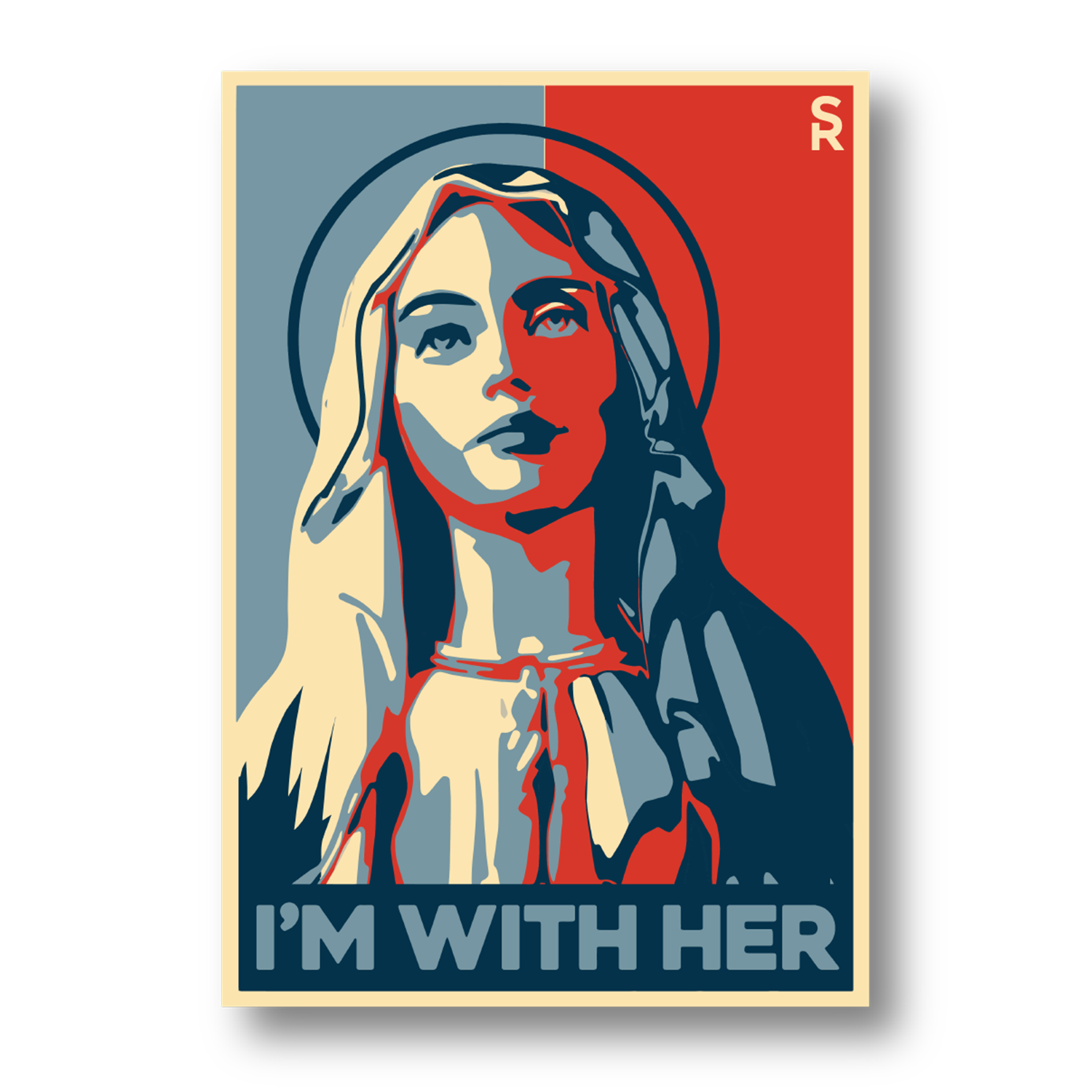 I'm With Her Sticker | USA Election 2024 | Funny Catholic Apparel
