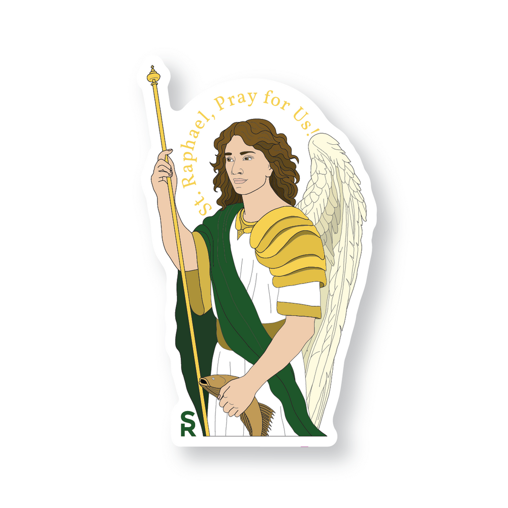 St. Raphael Sticker | Sock Religious | Catholic Gifts: Saint Socks, T ...