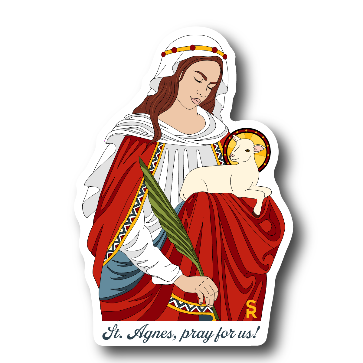 St. Agnes Sticker | Sock Religious | Catholic Gifts: Saint Socks, T ...